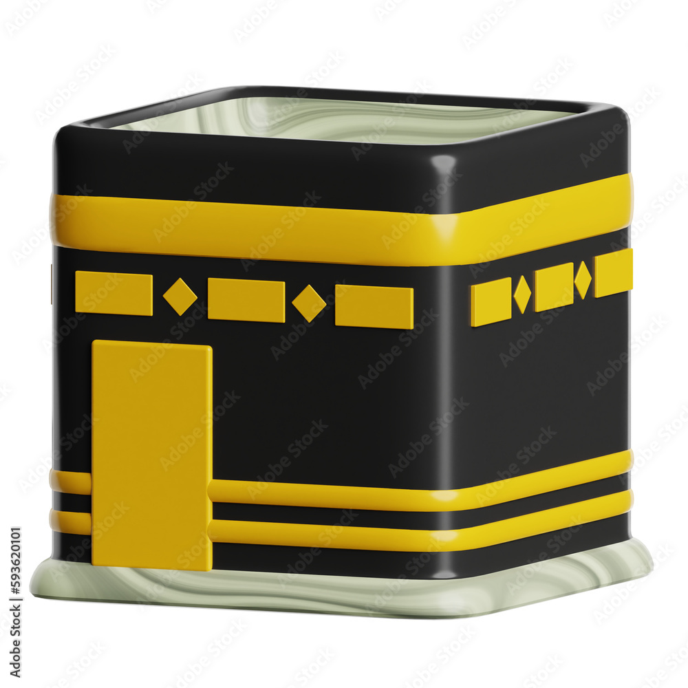 Ramadan Kaaba 3d Icon Illustration Stock Illustration | Adobe Stock