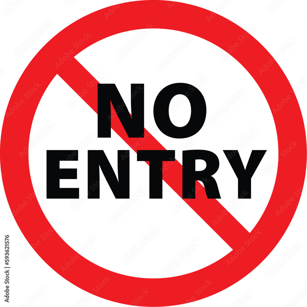 do not enter sign. no entry Stock Vector | Adobe Stock
