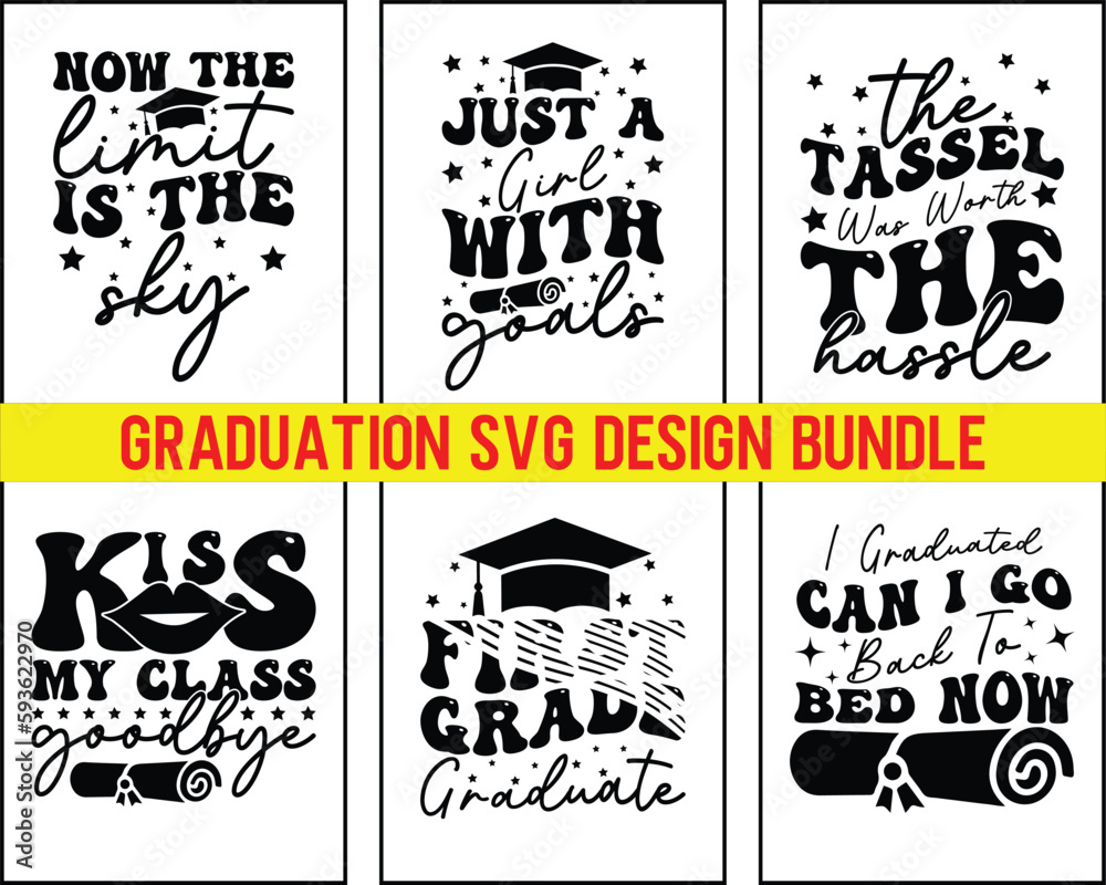 graduation Retro svg design bundle,Student graduate badges ...