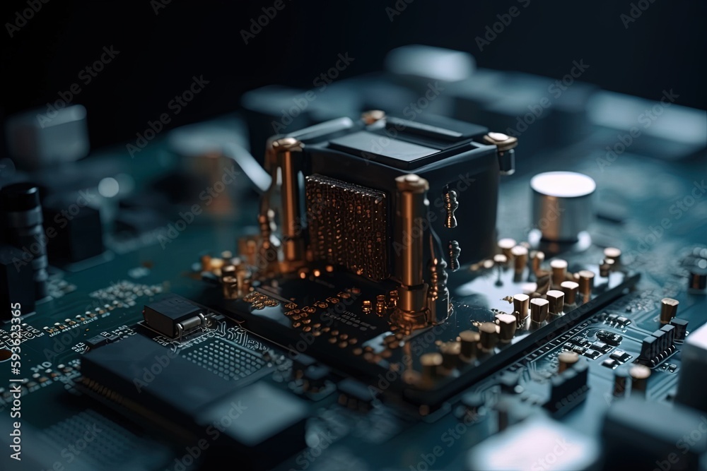 future industrial chip cpu robotic high tech Super Computer Processor ...