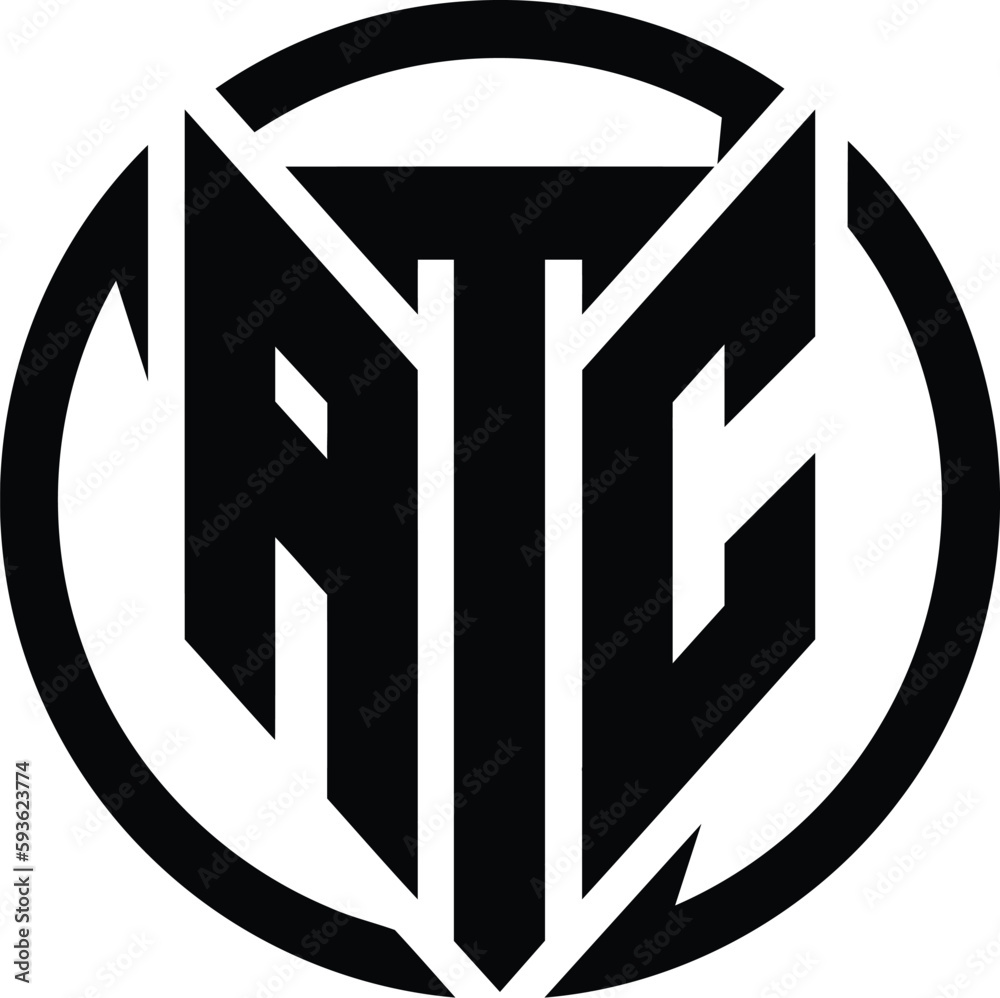 monogram letters ATC logo And ATC brand logo Stock Vector | Adobe Stock