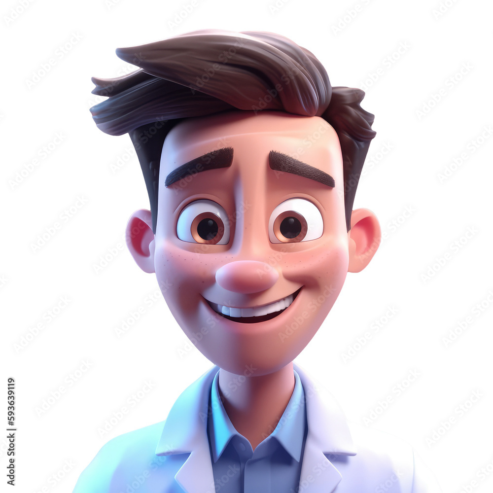 ภาพประกอบสต็อก Young smiling man doctor, medical specialist Medicine ...
