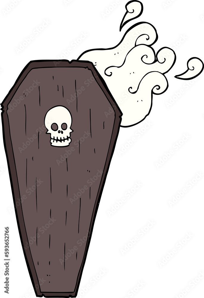spooky cartoon coffin Stock Illustration | Adobe Stock