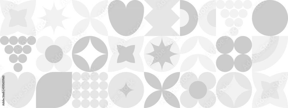 Geometric shapes in the form of fruits and vegetables, a trendy ...