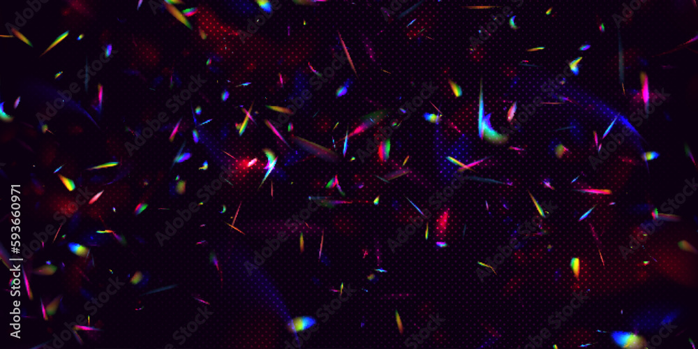 Realistic diamond reflection, rainbow light optical effect Colorful ...