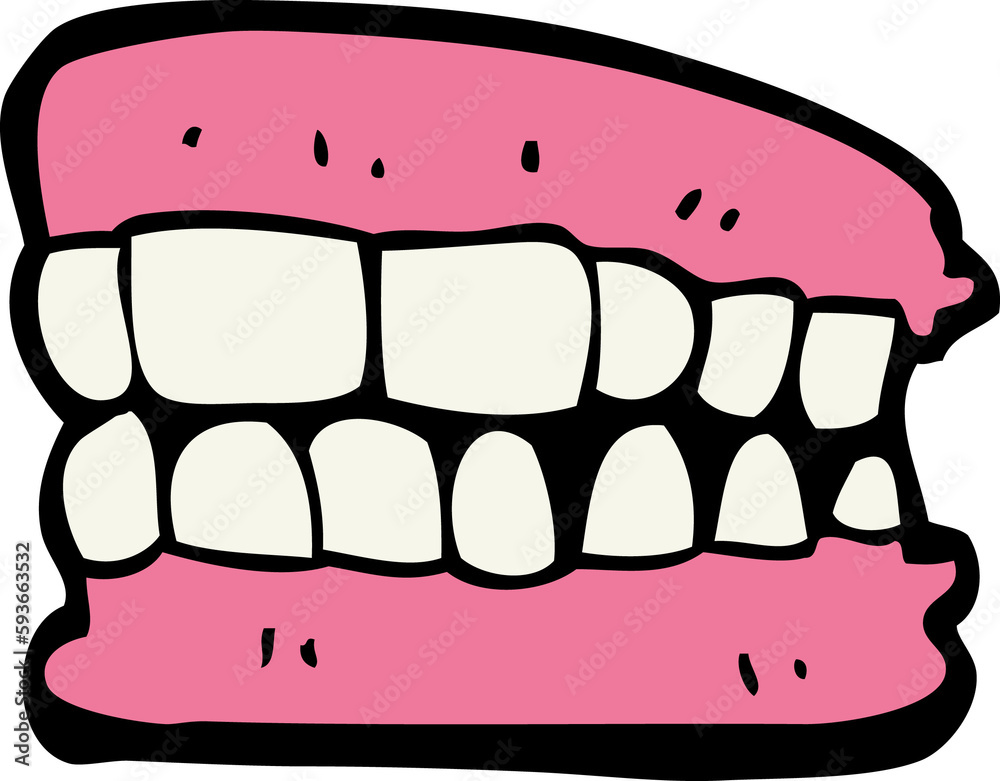 cartoon false teeth Stock Illustration | Adobe Stock