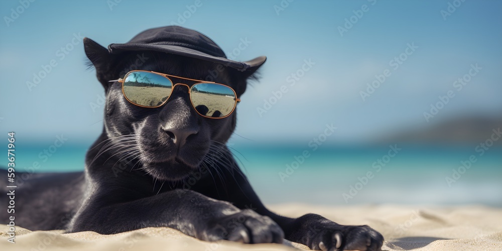 "Catitude at the Coastline" / Background Design / AI Generated Artwork ...