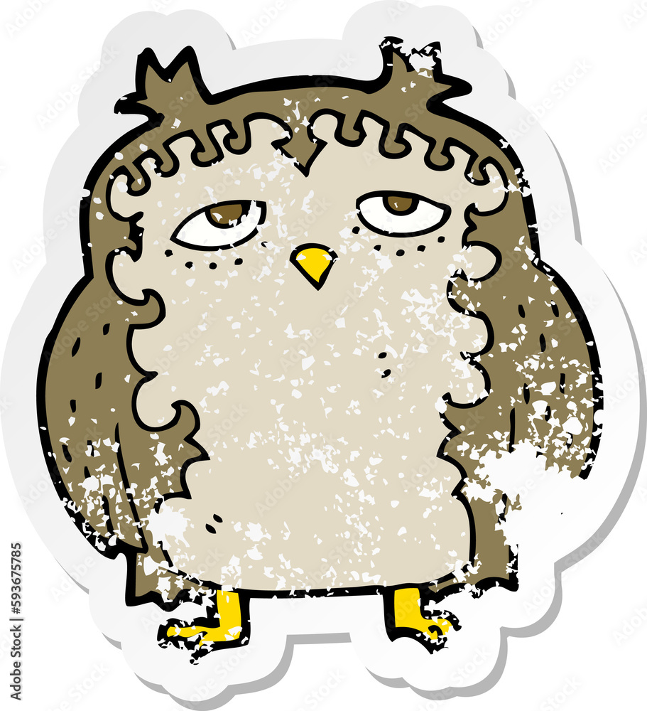 Retro Owl Cartoon