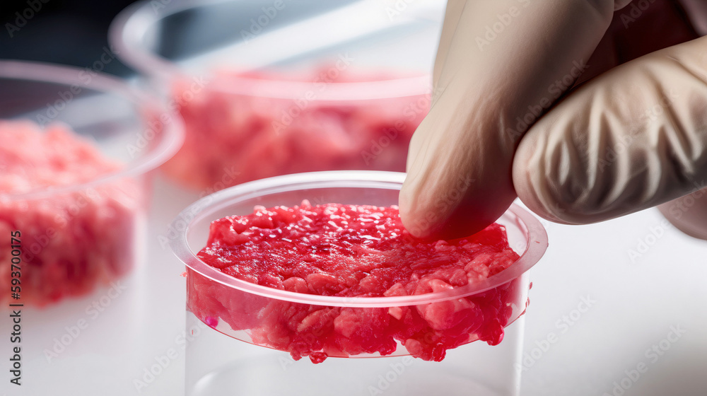 Artificial protein meat grow in laboratory, cell-based synthetic meat ...