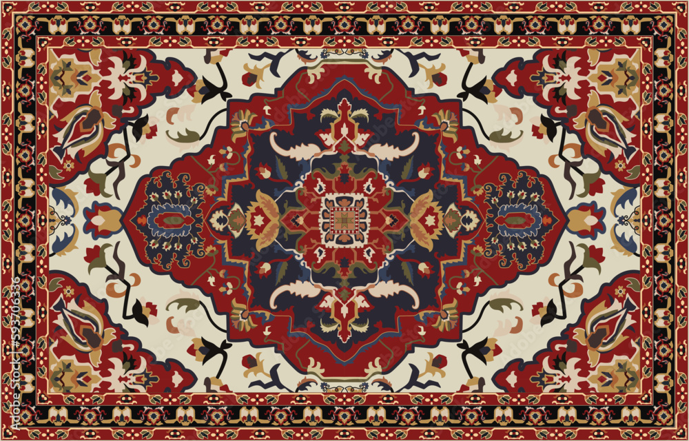 Carpet pattern Persian. Geometric ethnic oriental seamless pattern ...