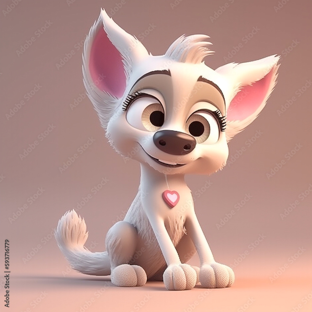 Coyote cartoon, Coyote illustrated character, Coyote 2D character, Cute ...