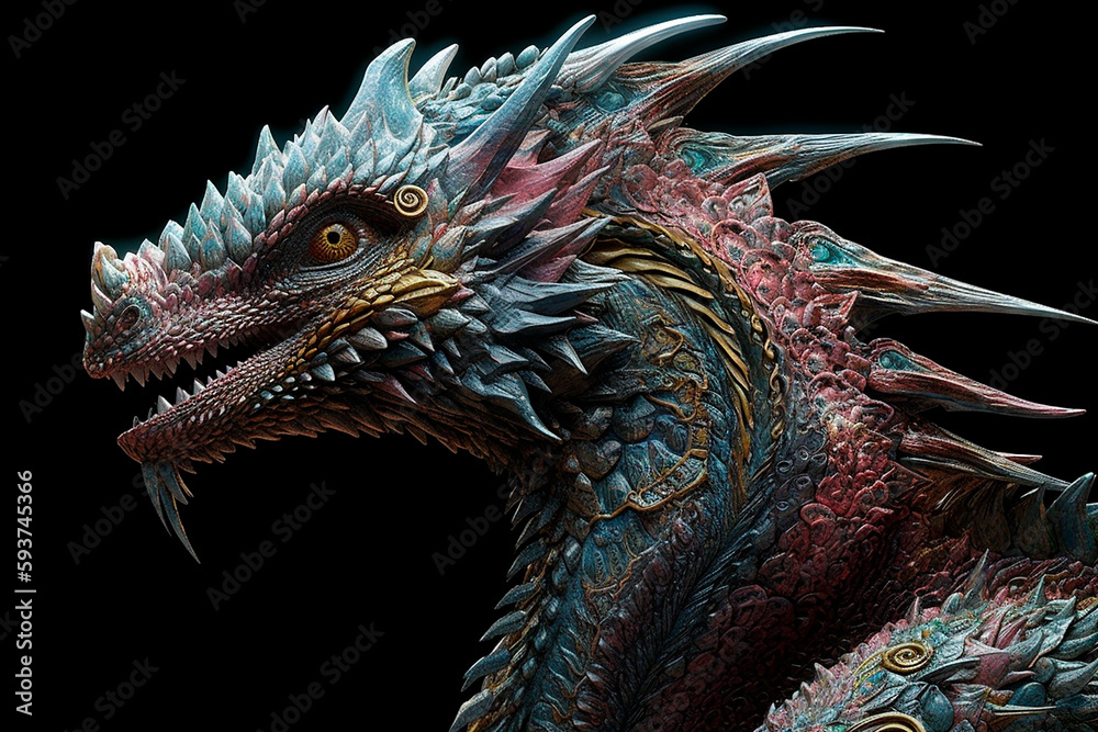 Alien creature that looks like a dragon Stock Illustration | Adobe Stock