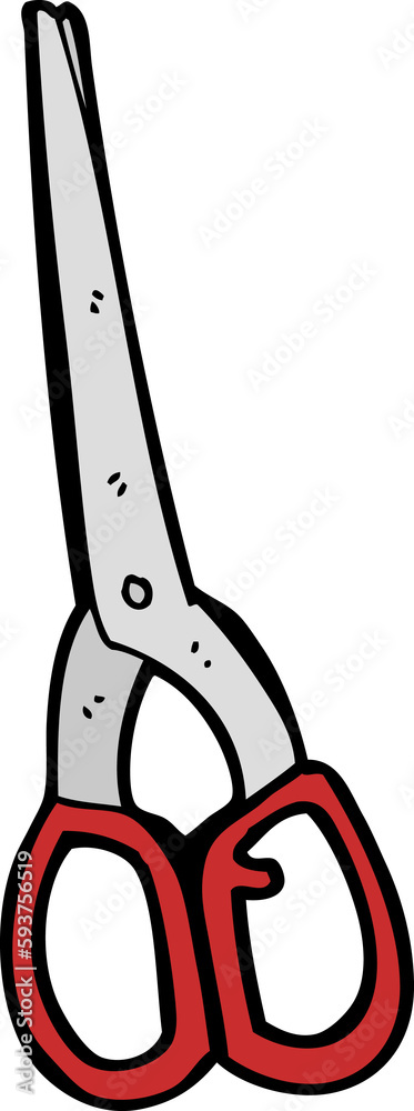 cartoon scissors Stock Illustration | Adobe Stock