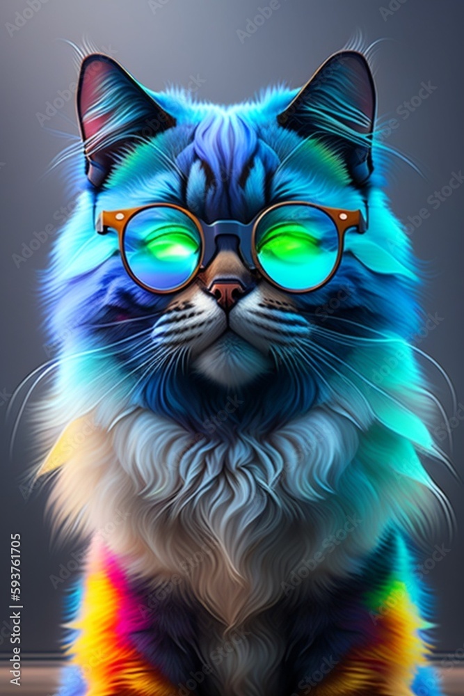 Un gato rastafario es una creación imaginativa que combina elementos de ...