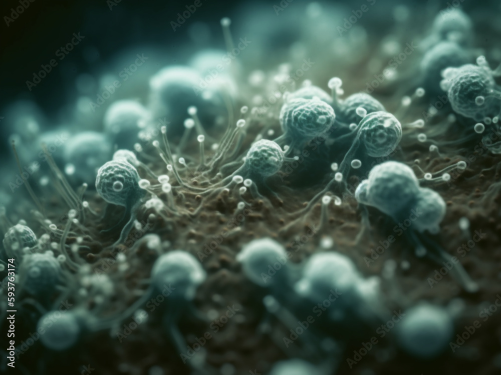 Microorganisms in human body, bacteria, microbes, infection Stock ...