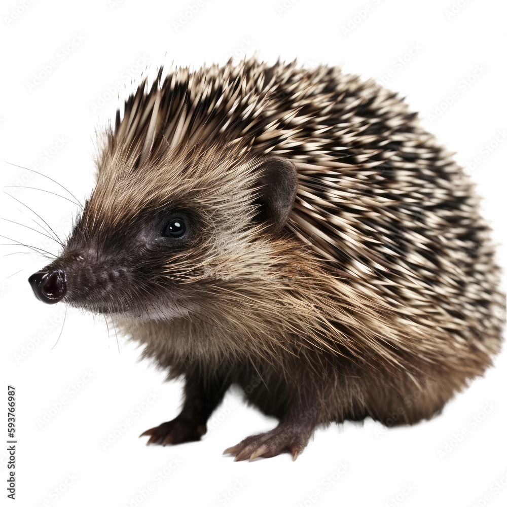 hedgehog isolated transparent background. Generative AI Stock Photo ...