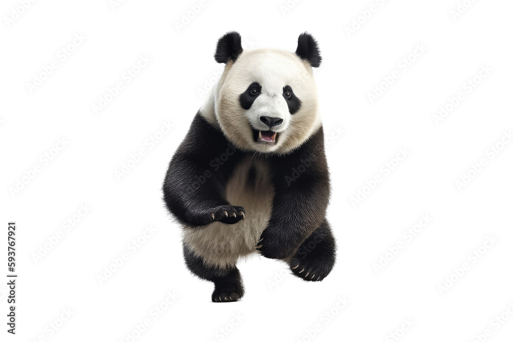 Panda isolated transparent background. Generative AI Stock Photo ...