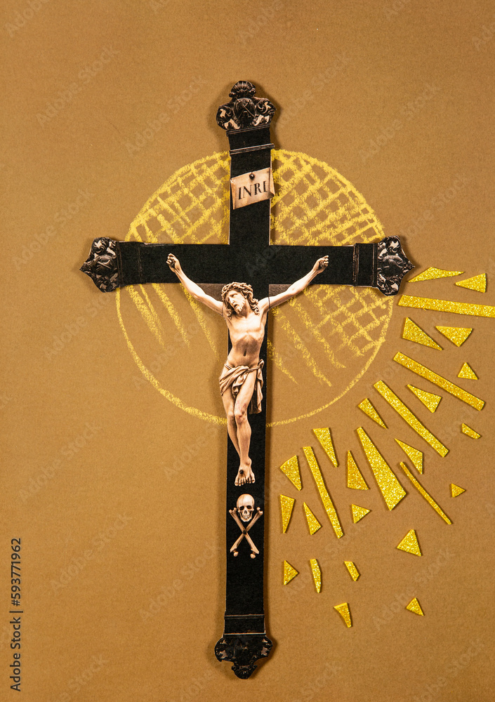 Cruxifix collage Stock Photo | Adobe Stock