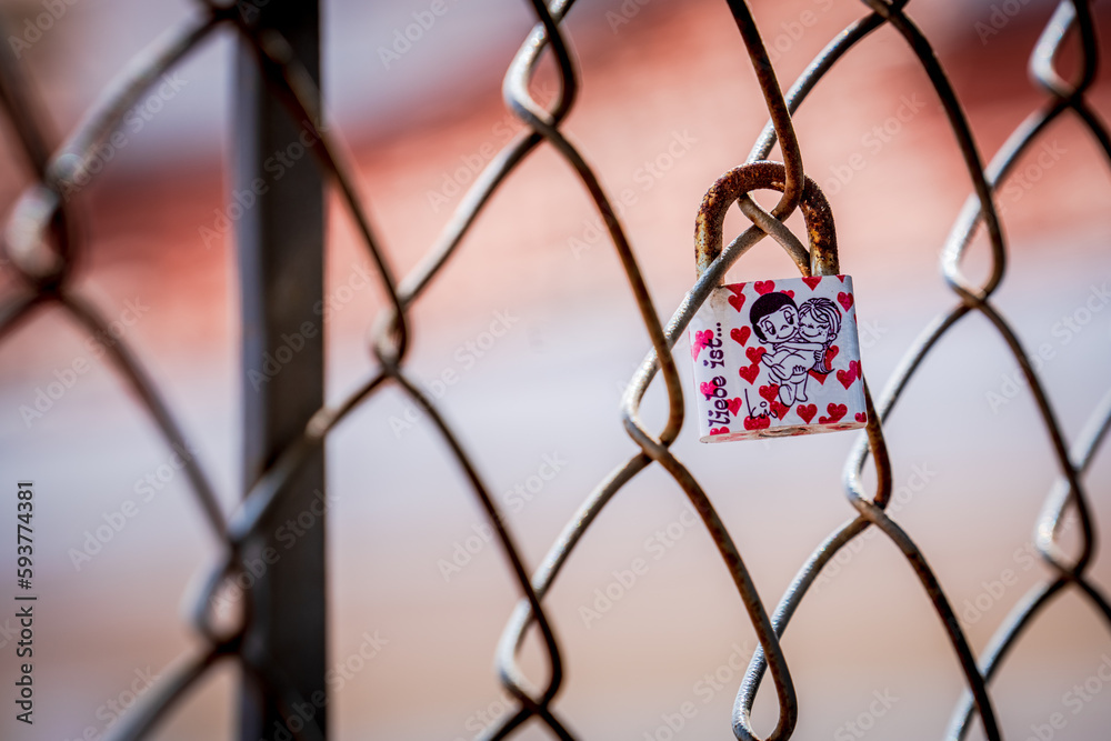 Heart's Desire: A solitary love lock, symbolizing an unbreakable bond ...