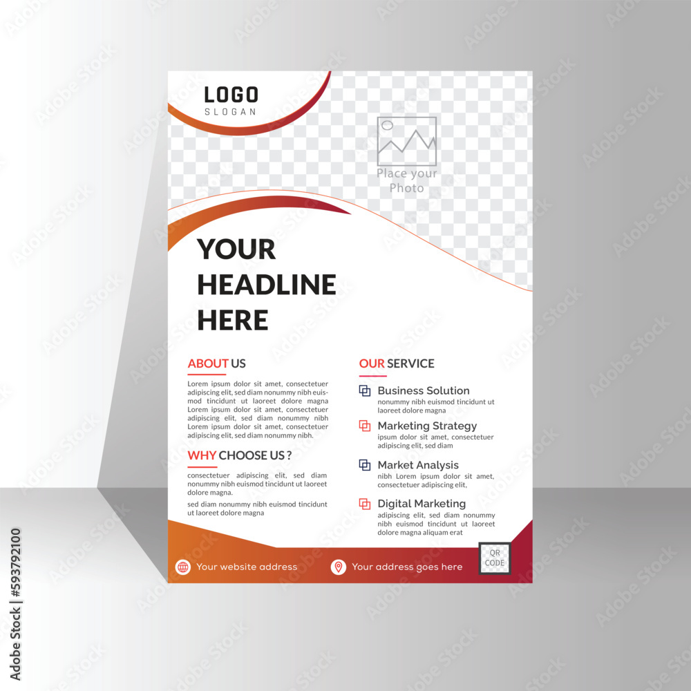 Modern A4 corporate creative clean business flyer design template ...