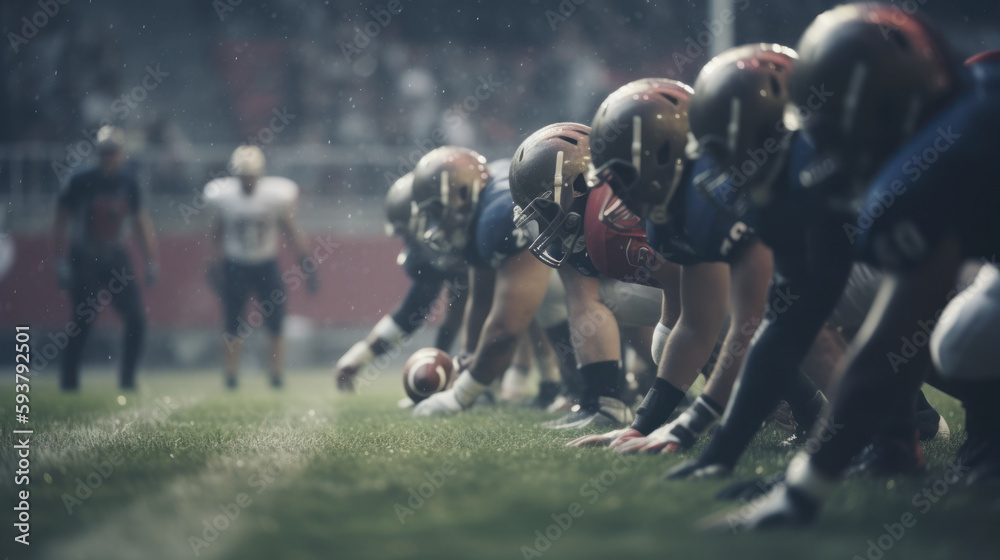 Match of american football realistic photo realistic. Al generated ...