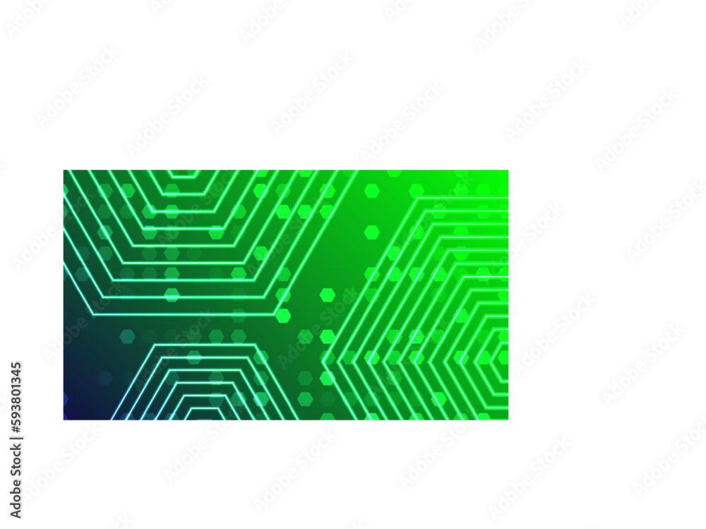 Abstract green technology background with hexagons. Vector illustration ...