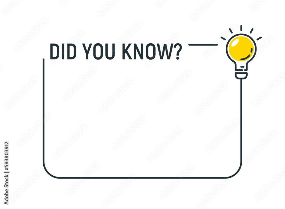 Did you know bulb icon trivia fun vector question interesting knowledge ... Did you know bulb icon trivia fun vector question interesting knowledge ...