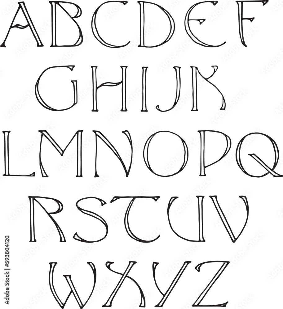 Modern German alphabets - ABC letters Stock Vector | Adobe Stock