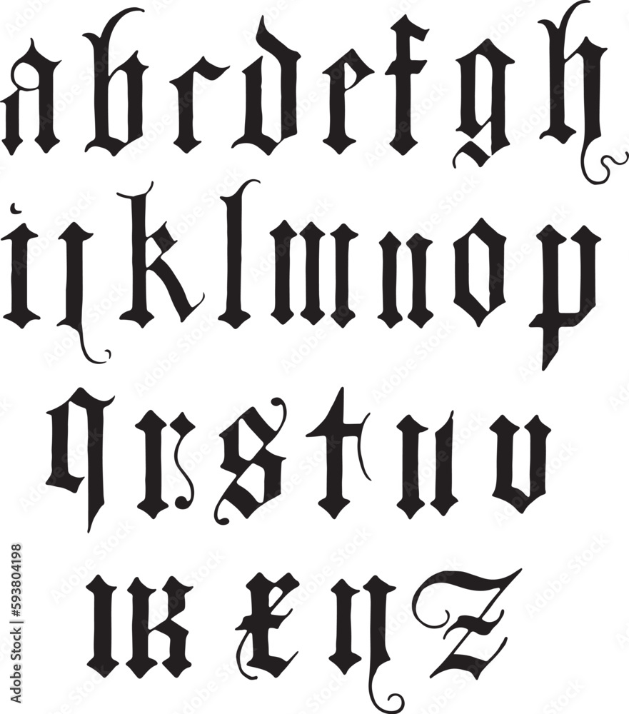 Albrecht Durer Early 16th Century alphabets - ABC letters Stock Vector ...