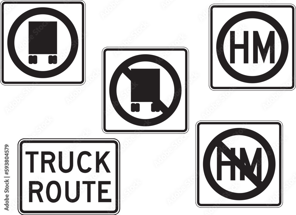 R14 series- Truck routes Icon SVG -Vector Symbol Commercial & Personal ...