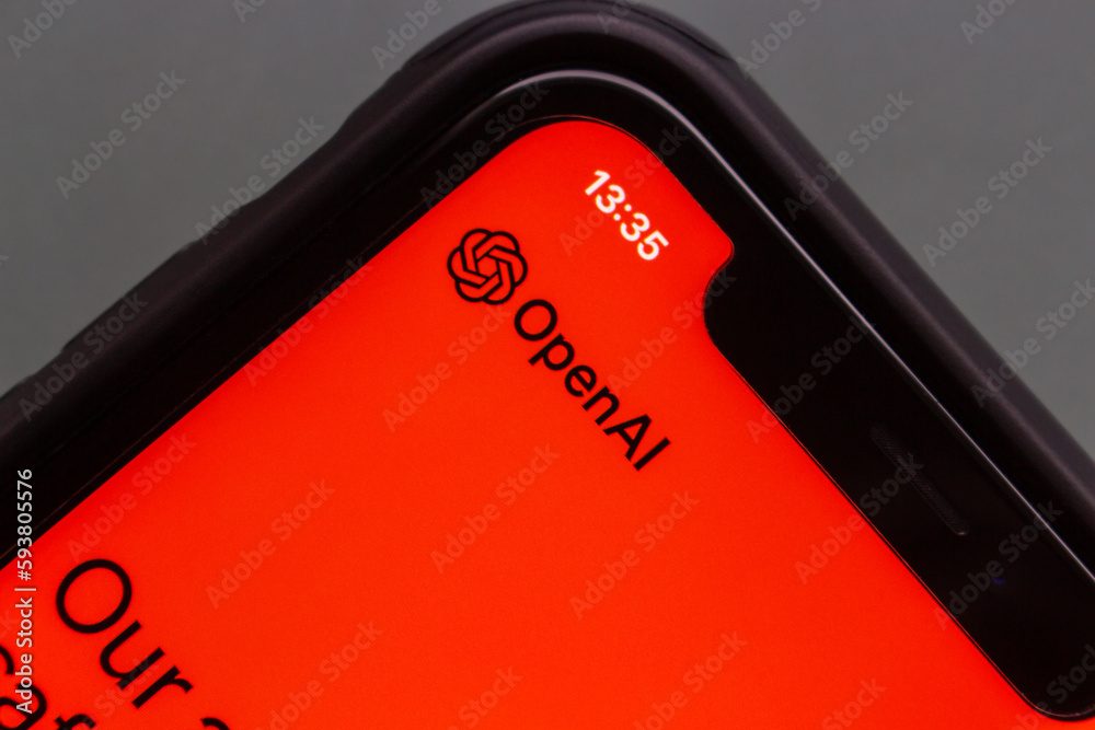 Foto de Vancouver, CANADA - Apr 15 2023 : The logo of OpenAI seen in ...