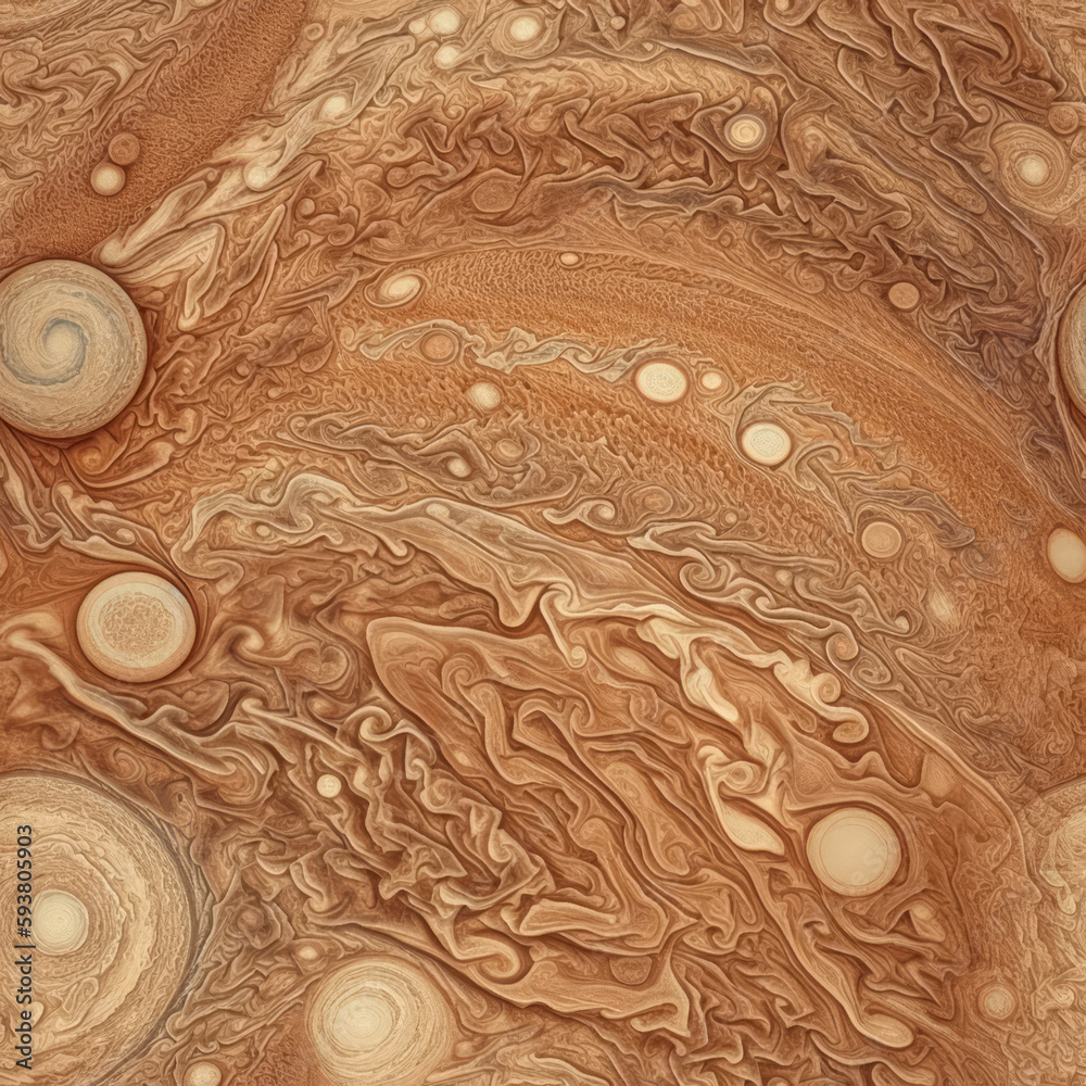 Jupiter Surface Seamless image depicts the planet's abstract and ...