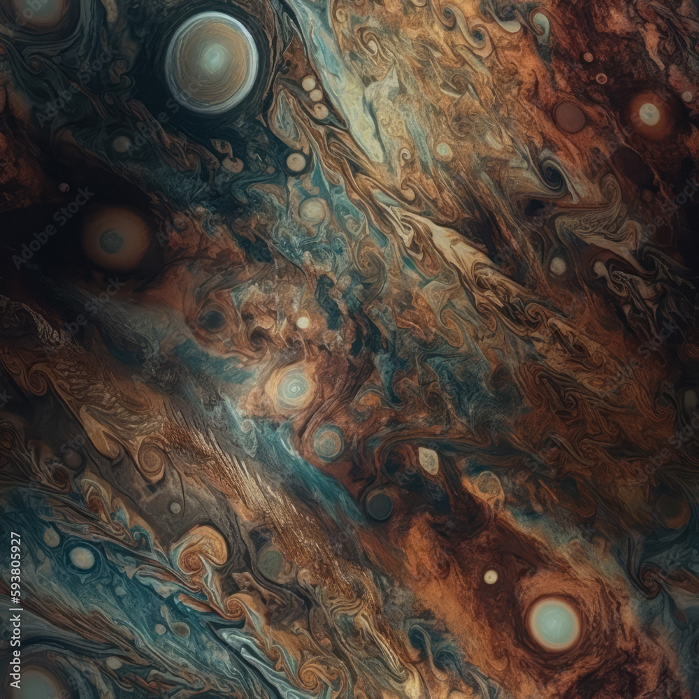 Jupiter Surface Seamless image depicts the planet's abstract and ...