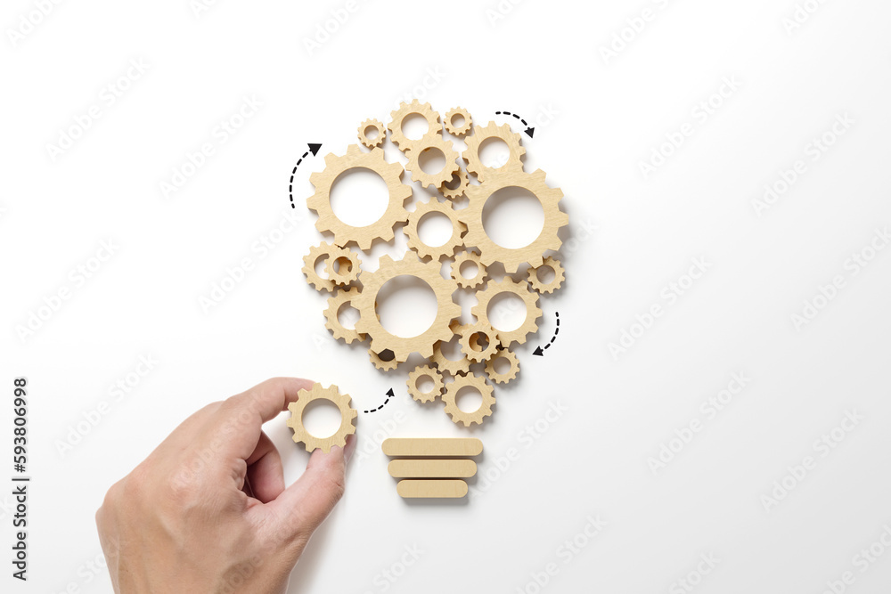 Poster Business process and workflow automation with flowchart – Wall ...