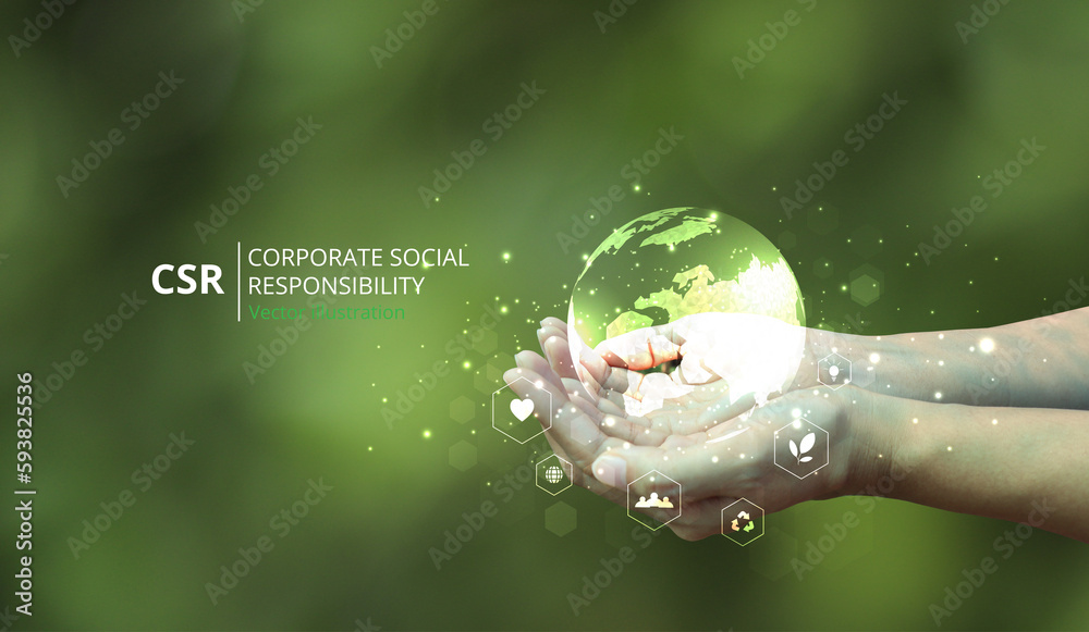CSR concept design.Corporate social responsibility and giving back to ...