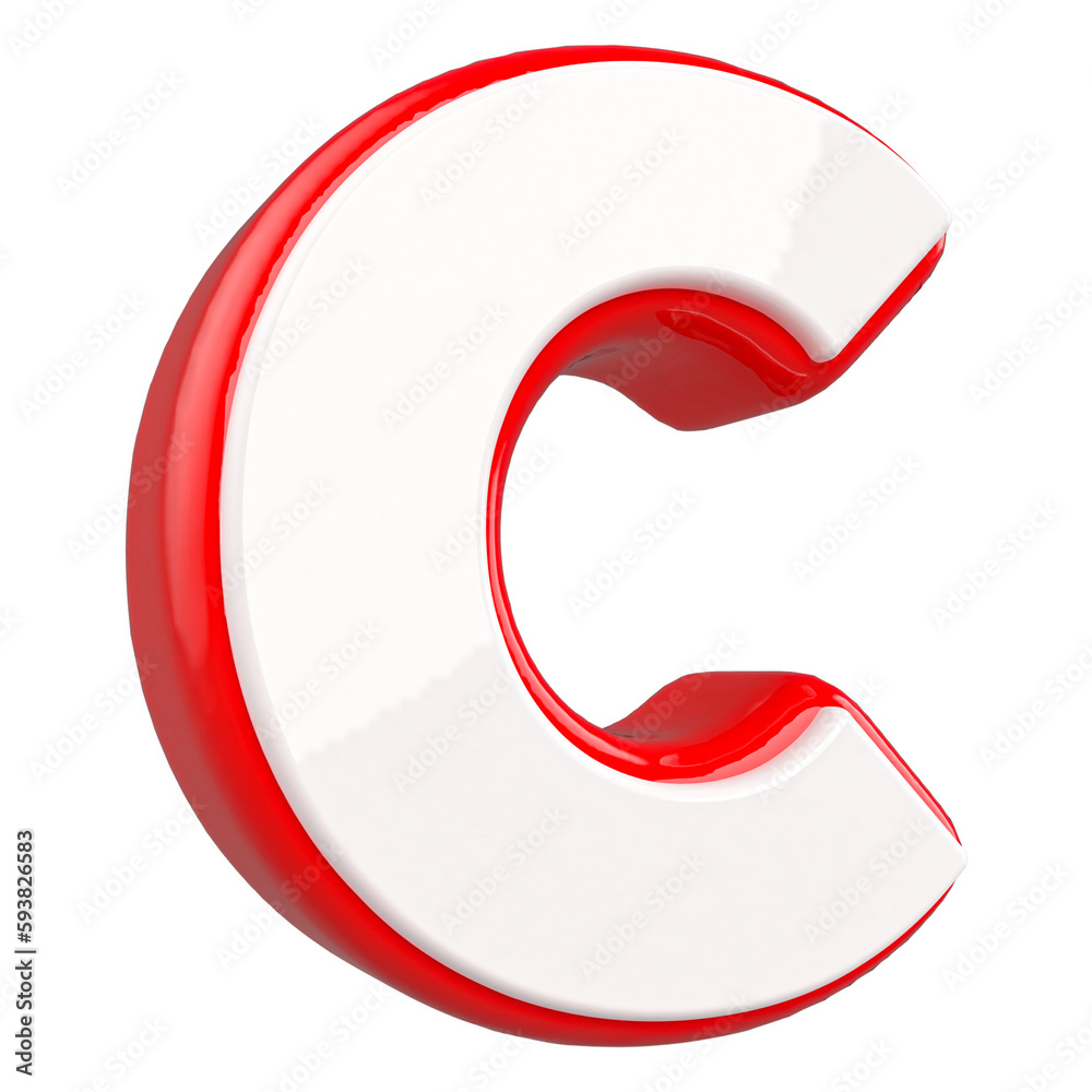 3d letter C red font render Stock Illustration | Adobe Stock