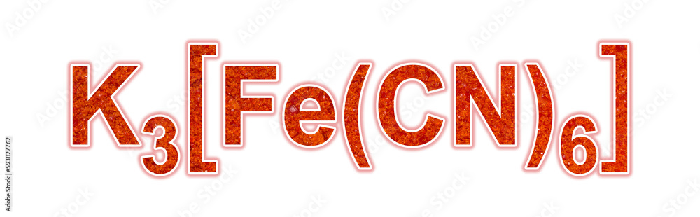 Chemical formula of Potassium Ferricyanide with chemical texture on ...