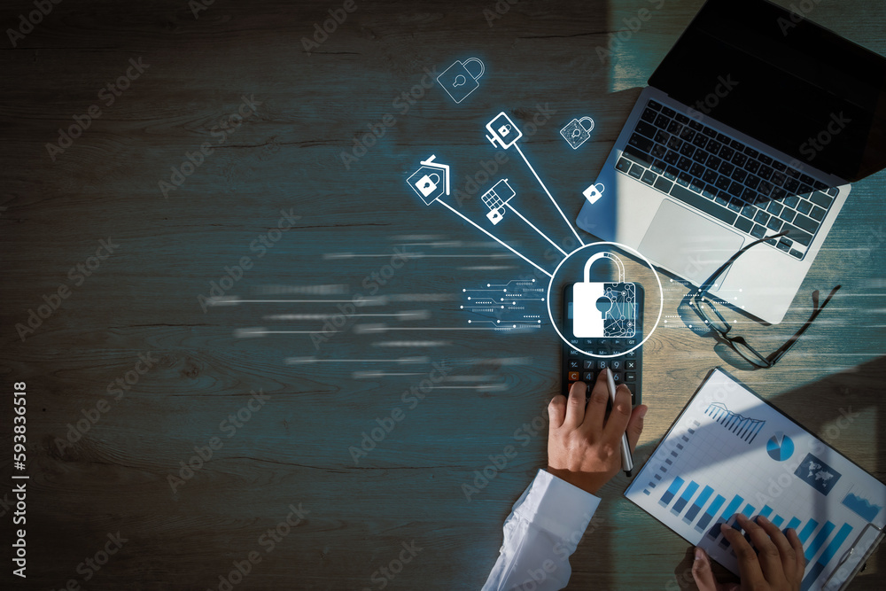 CYBER SECURITY Business technology Antivirus Alert Protection Security ...