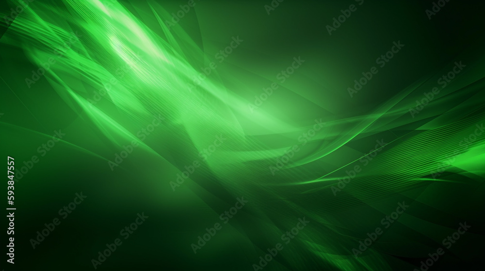 Abstract wave element for design green curve and light lines background ...