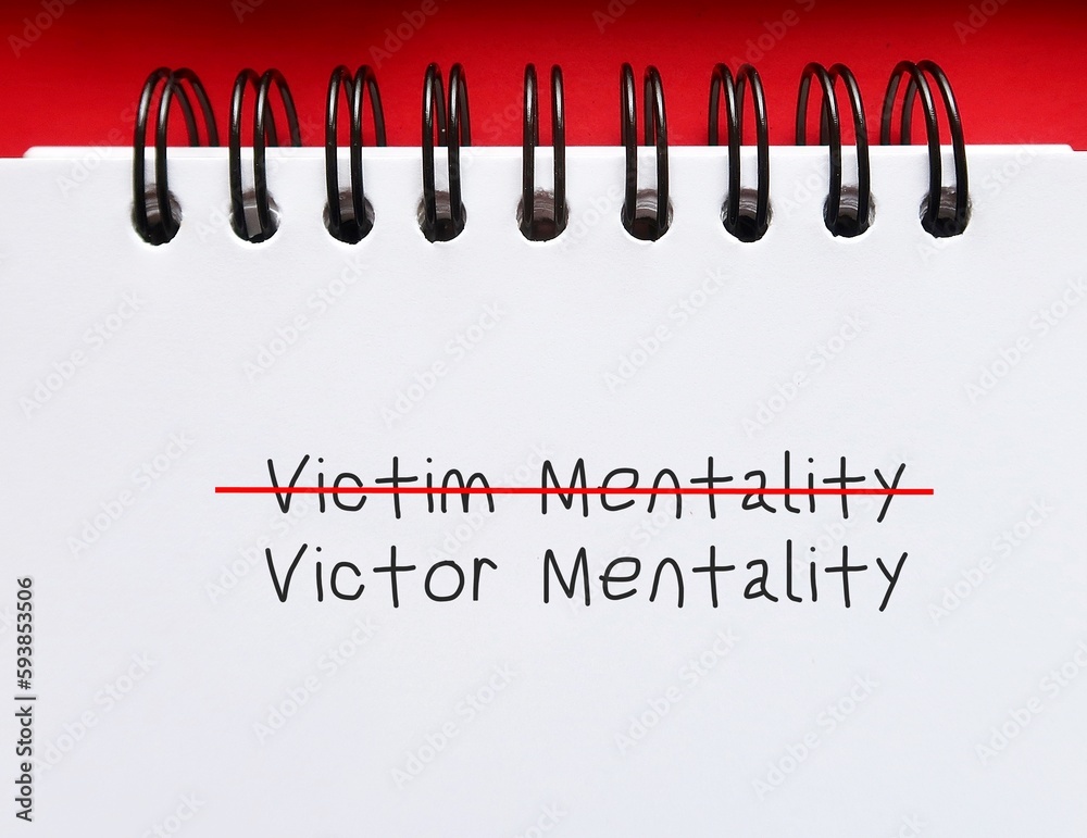 Foto de Notebook with handwriting crossed off VICTIM to VICTOR ...