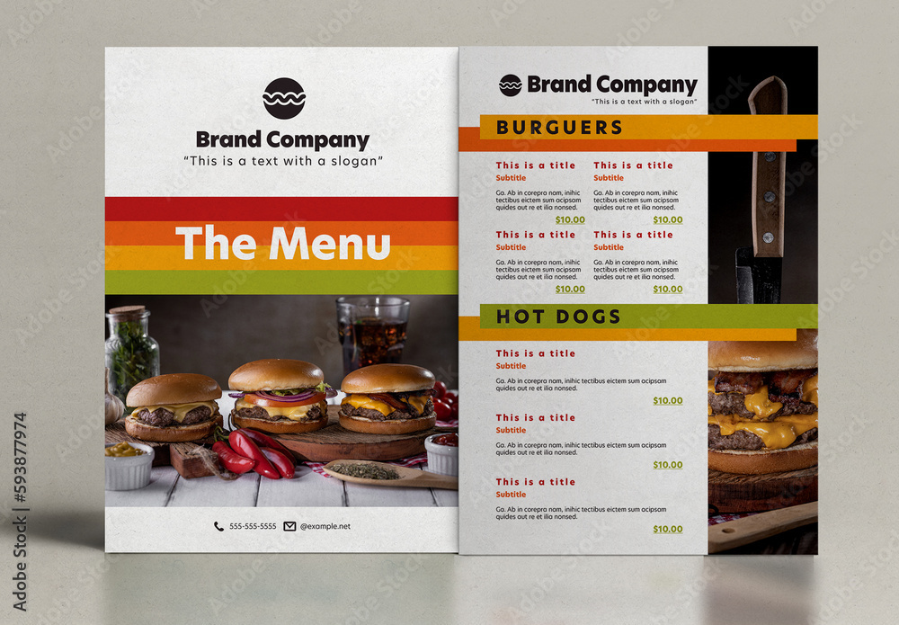 Restaurant Menu Layout Stock Template | Adobe Stock