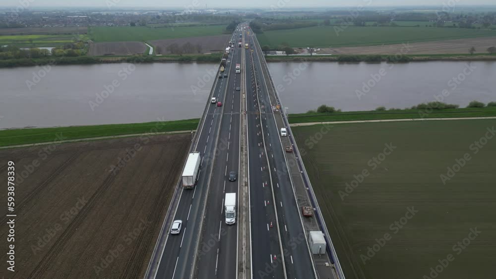 Ouse Bridge is a reinforced concrete plate girder bridge on the M62 ...