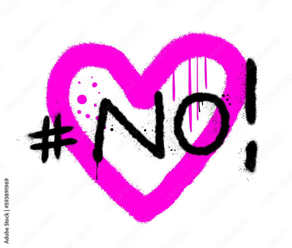 Graffiti grunge urban street art. No. Punk retro style slogan in the ...