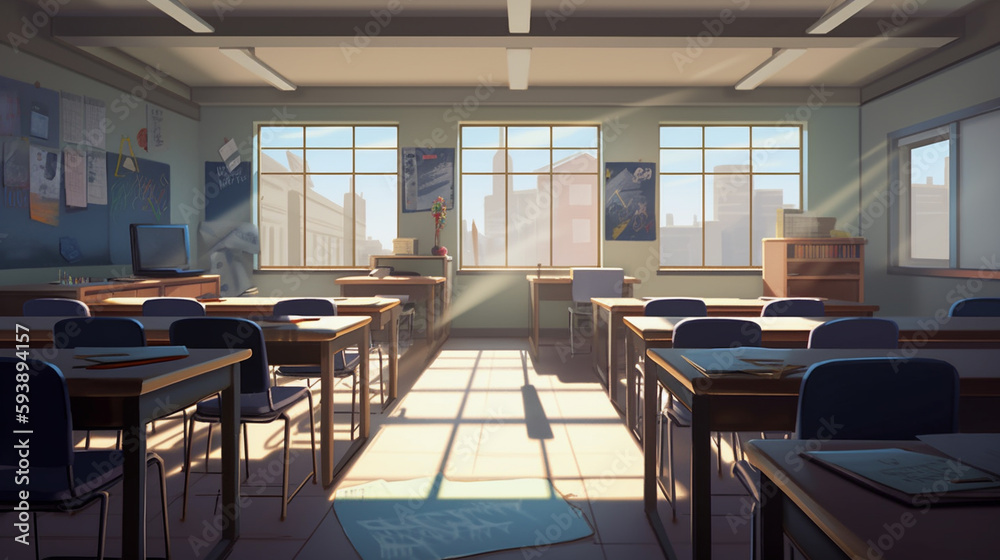 Stock-illustrationen professionally organized classroom with rows of ... Stock-illustrationen professionally organized classroom with rows of ...