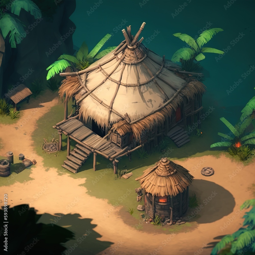 Sprite sheet and art set of a village, for artists and video game ...