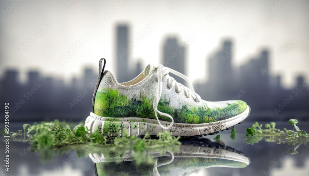 Carbon footprint sneaker shoe with greenery recycling and better ...