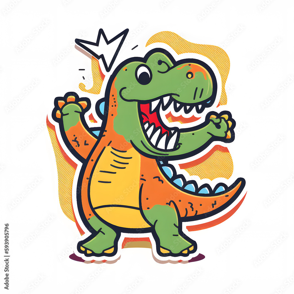 The baby dinosaur is shown in a vulnerable yet endearing pose ...