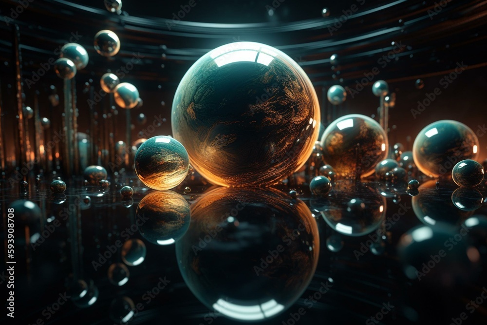 multiverse planets collapsing reflecting abstract image great for ...