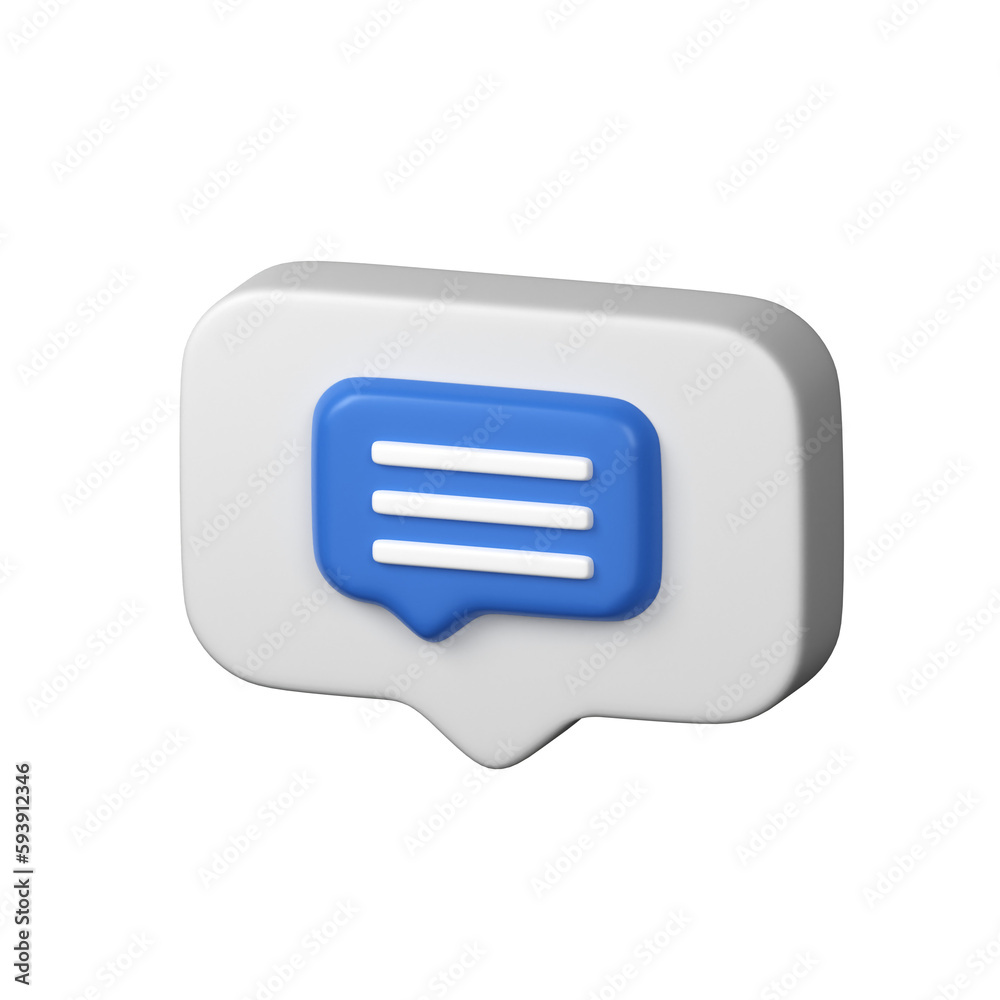 Speech Bubble With Blue Comment Symbol On White. Symbol Of Comment ...