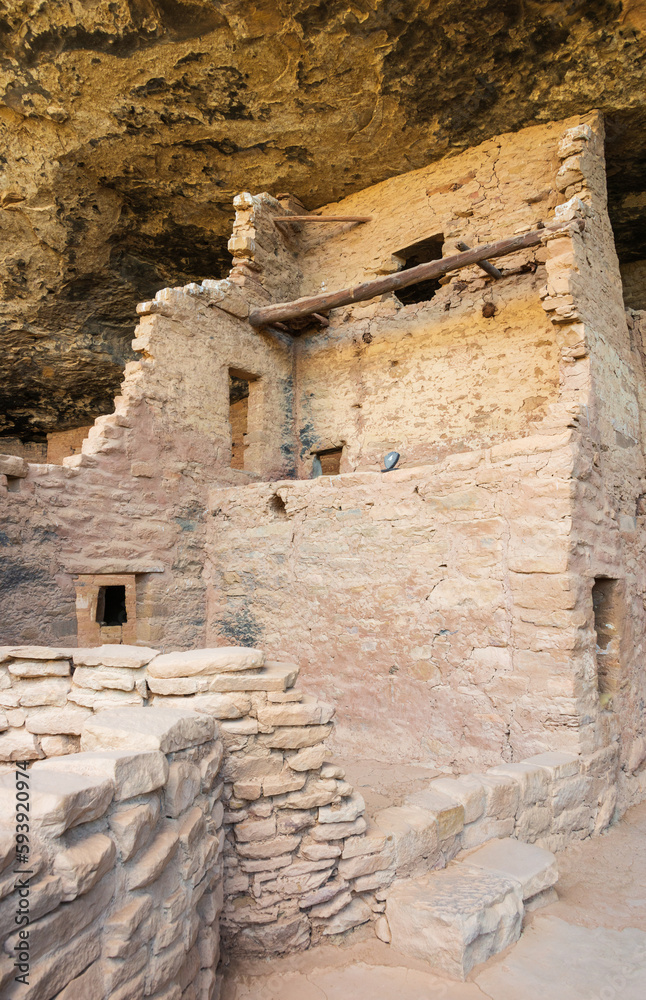 Ancestral Puebloan Cliff Dwellings at Mesa Verde National Park Stock ...